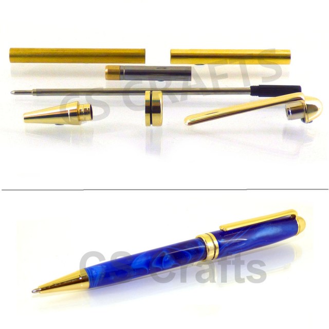 Pen Blanks For Woodturning Mixed Finishes Slimline Pen Kits X 5 Off ...